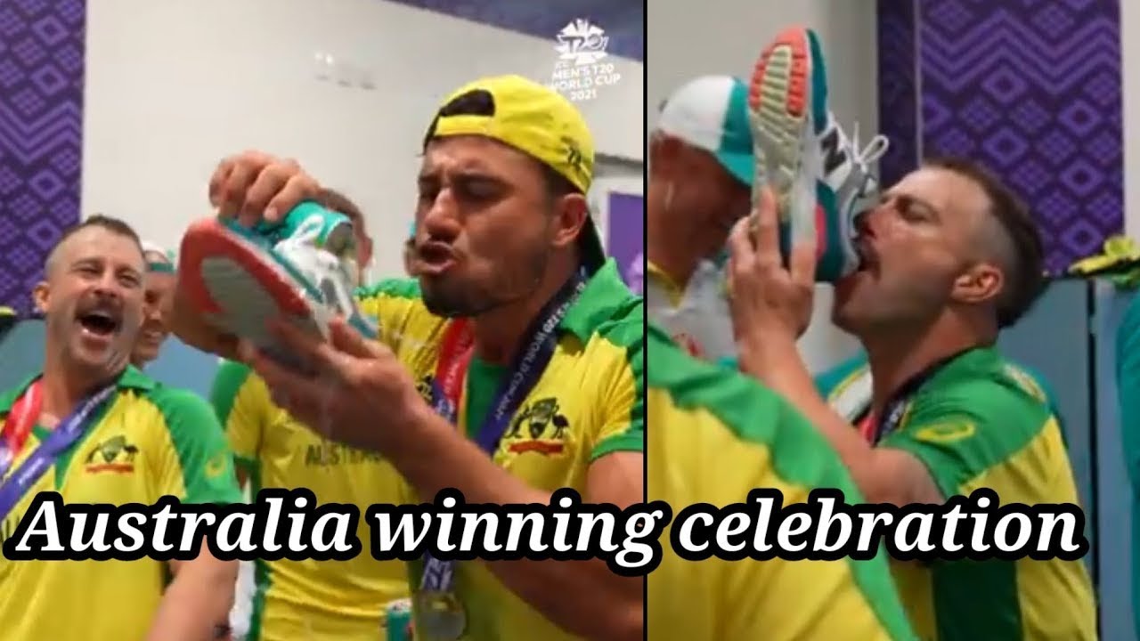 Australia winning moment celebration T20 World Cup Australia cricket ...