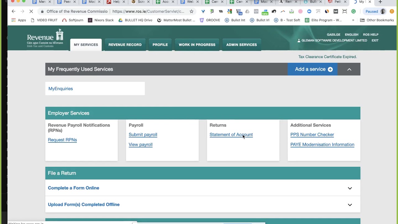 Payroll - How to make a payment on ROS - YouTube