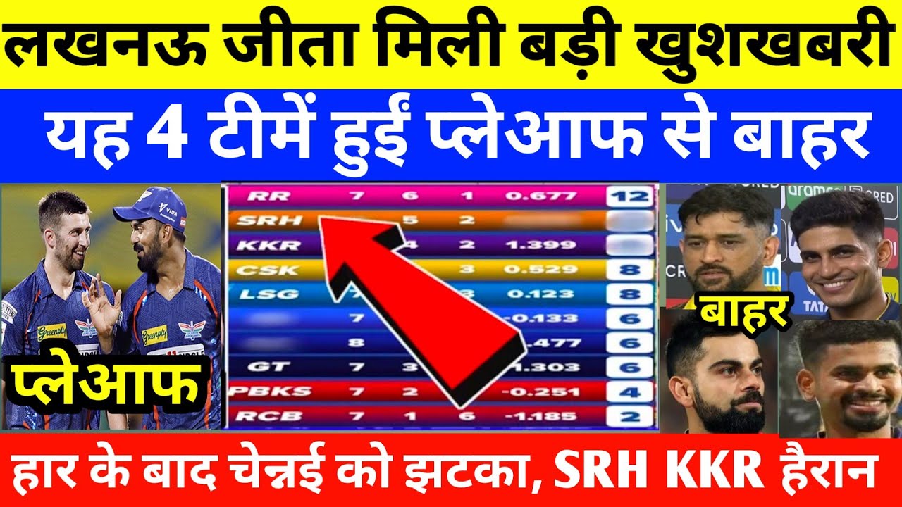 Points Table CSK vs LSG , जीत के बाद लखनऊ को मिली खुशखबरी, हार के बाद ...