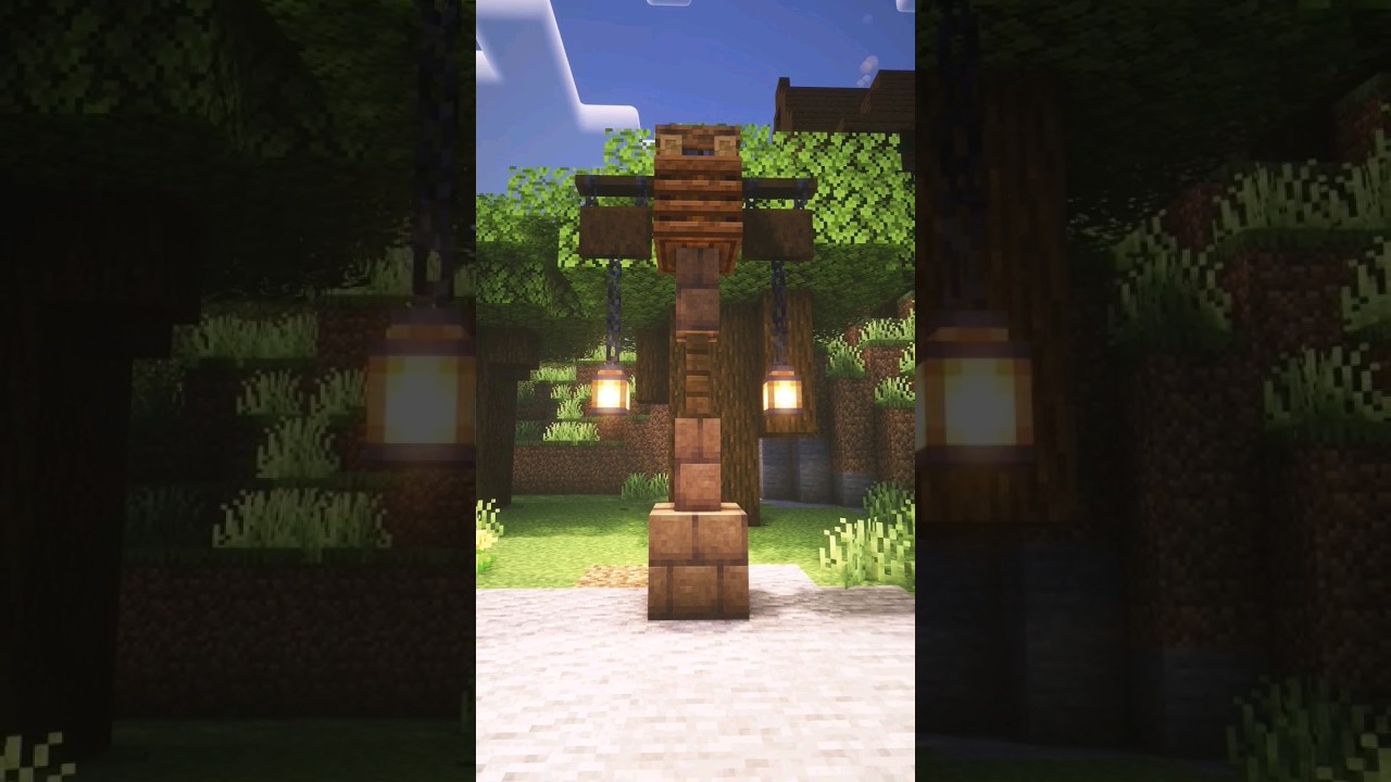 Minecraft Street Lamp Build #shorts #minecraft - YouTube