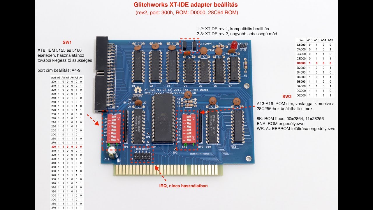 XT-IDE EEPROM flash és speed test - YouTube