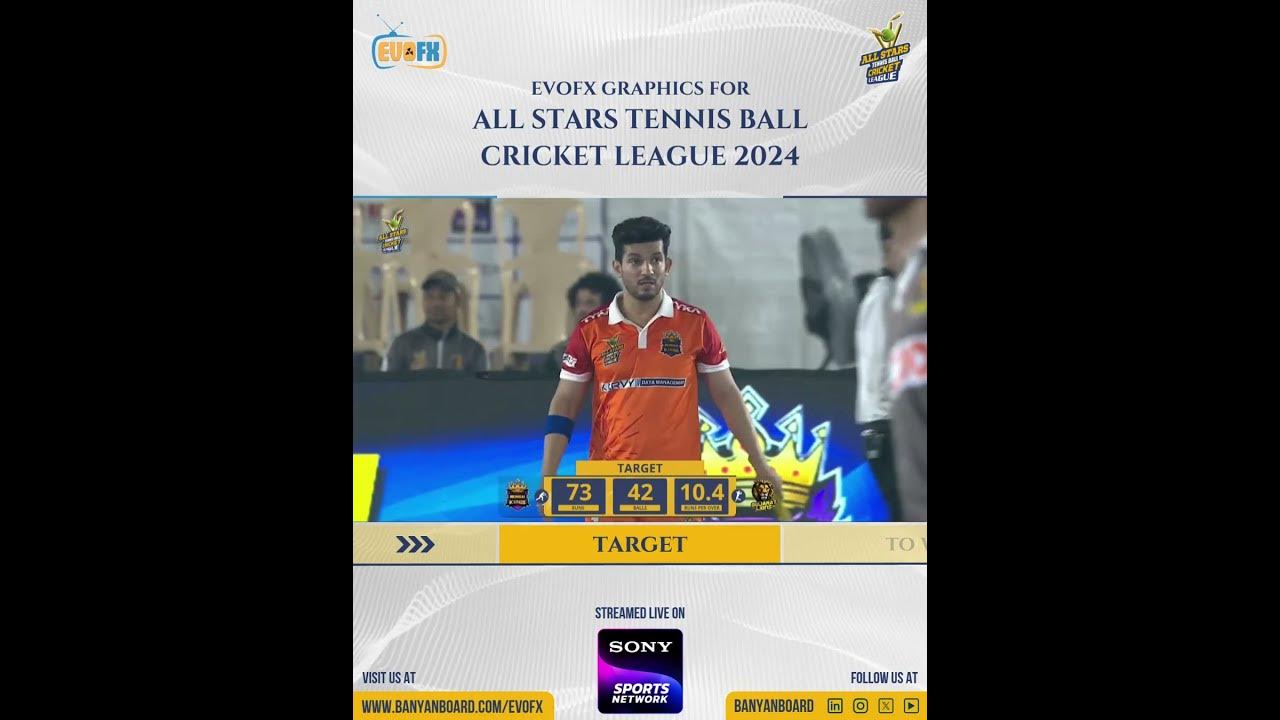 EVOFX GRAPHICS FOR ALL STARS TENNIS BALL CRICKET LEAGUE 2024 - YouTube