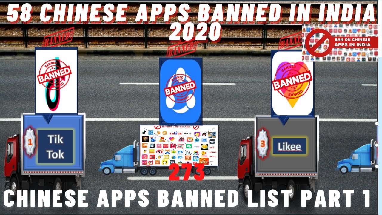 Banned Apps in India List Part 1 || 58 Chinese Apps Banned in India ...