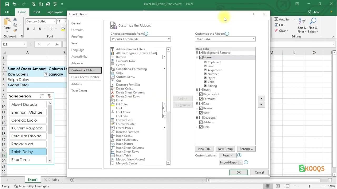 19_Customizing The Ribbon in Excel - YouTube