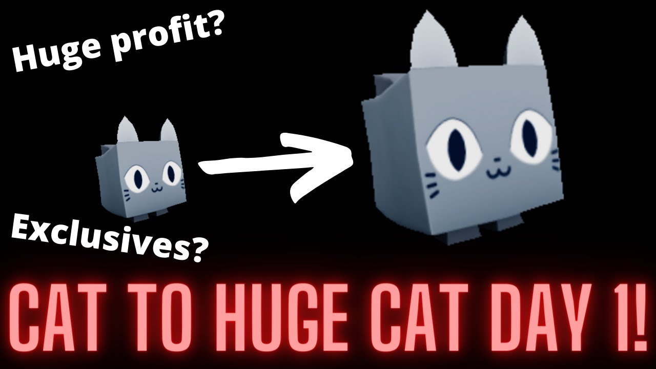 PSX CAT TO HUGE CAT DAY 1! | Pet simulator x | Roblox | - YouTube
