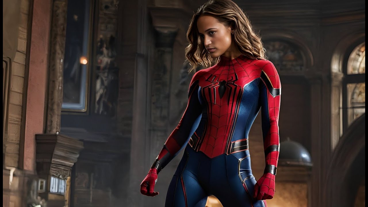 KI - AI generated Alicia Vikander as Spidergirl Part 1 - YouTube
