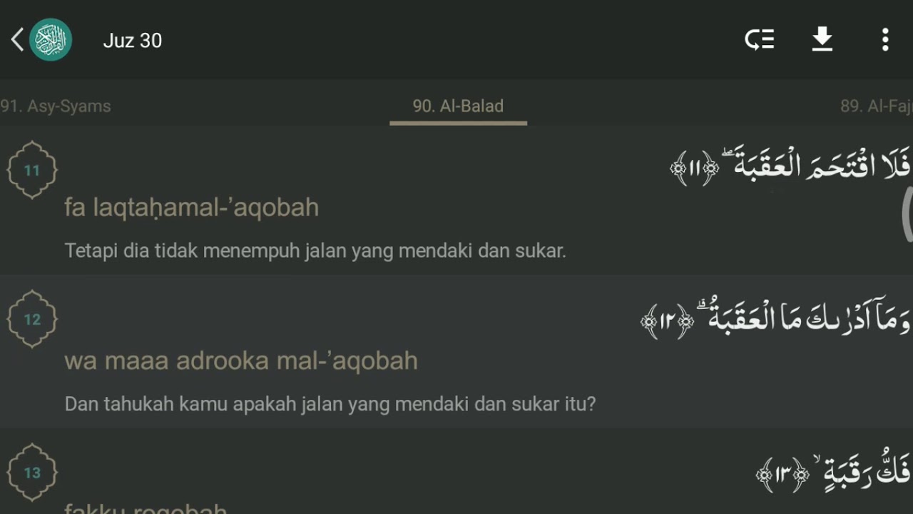 Vidio Hafalan Murajaah Al Quran Surah 90 Al Balad Muhammad Thoha Al