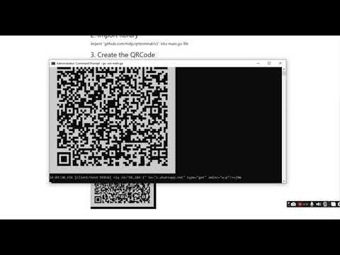 Display qrcode in terminal cmd windows using whatsmeow library - YouTube