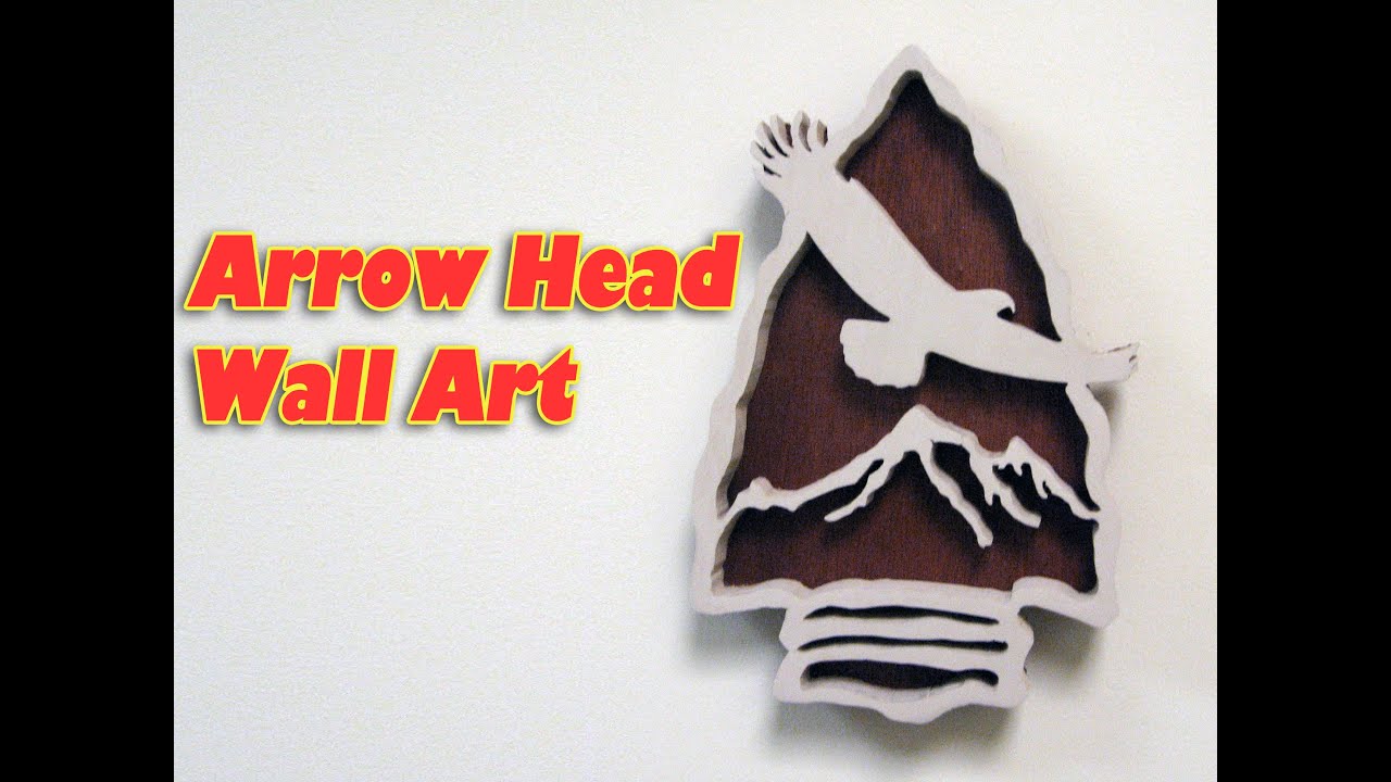 scroll saw arrow head free woodworking template - YouTube