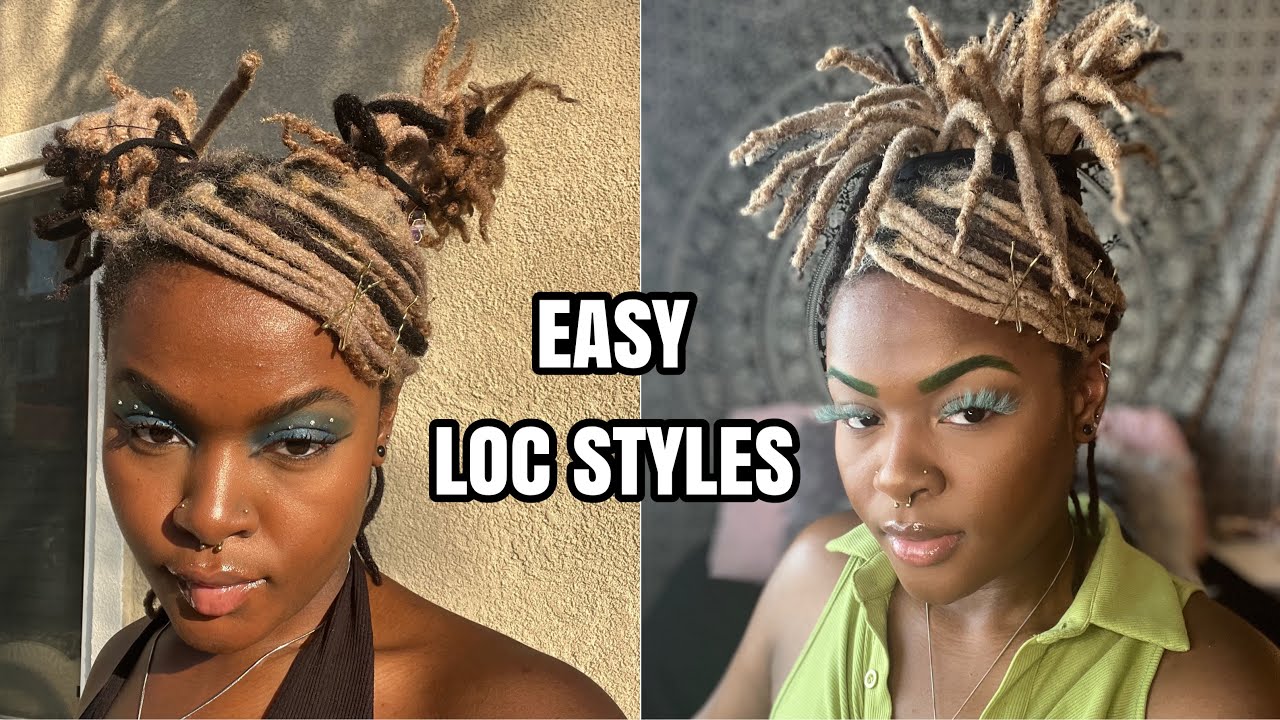 5 QUICK and EASY Loc Styles | How to Style Short, Medium, and Shoulder ...