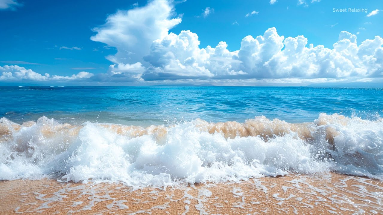 Beautiful Relaxing Music - Ocean waves and sounds Piano music - Helps ...