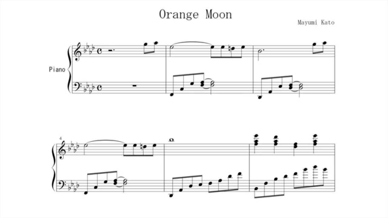 Mayumi Kato "Orange Moon" with SCORE + FREE PDF - YouTube