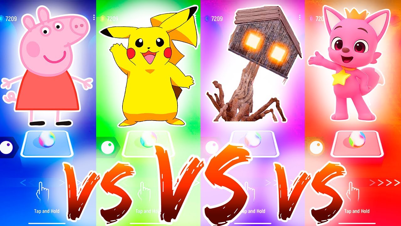 Peppa Pig VS Pikachu VS Spider House Head VS Pinkf - YouTube