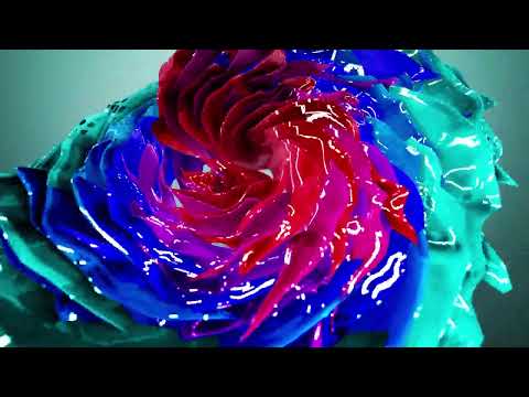 Trapcode Taoで作った赤青水色のバラのようなもの - YouTube