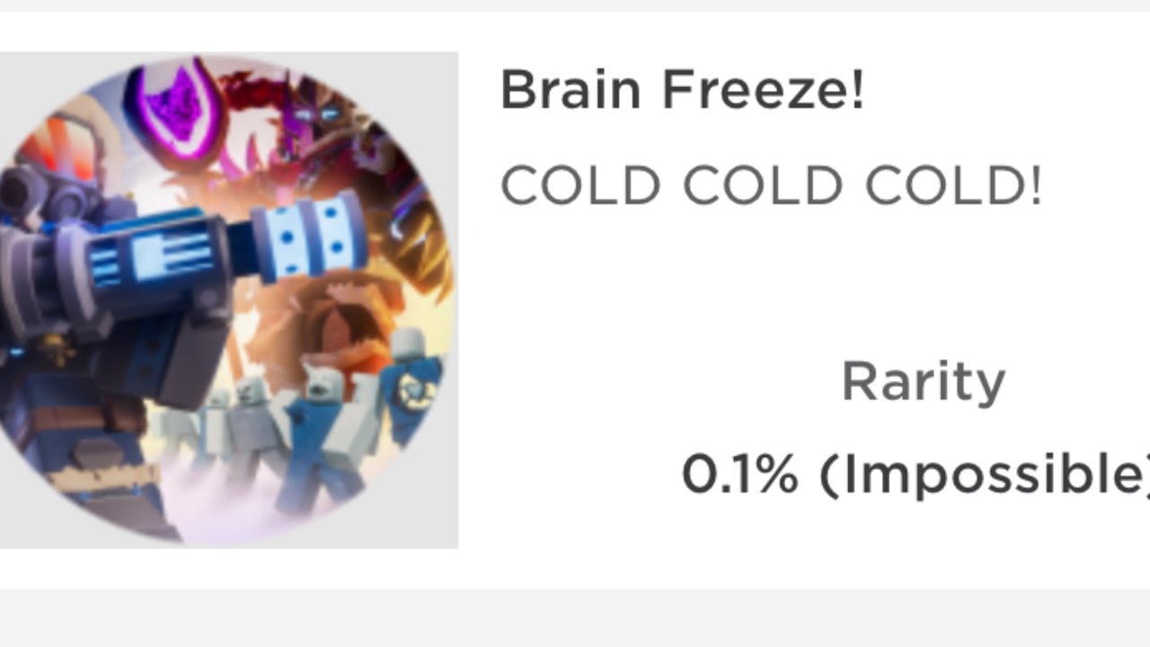 Roblox TDS | How to get Brain Freeze badge - YouTube