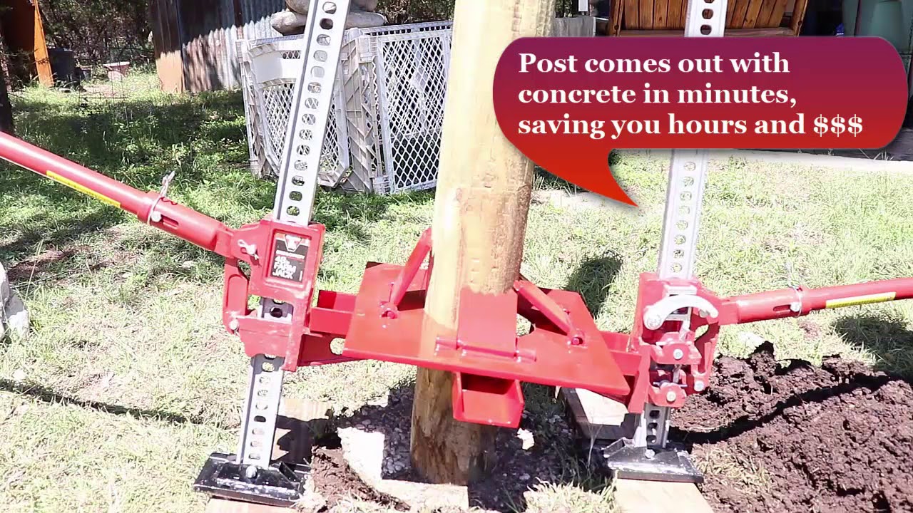 6 inch Round Wood Post Extractor fast - YouTube