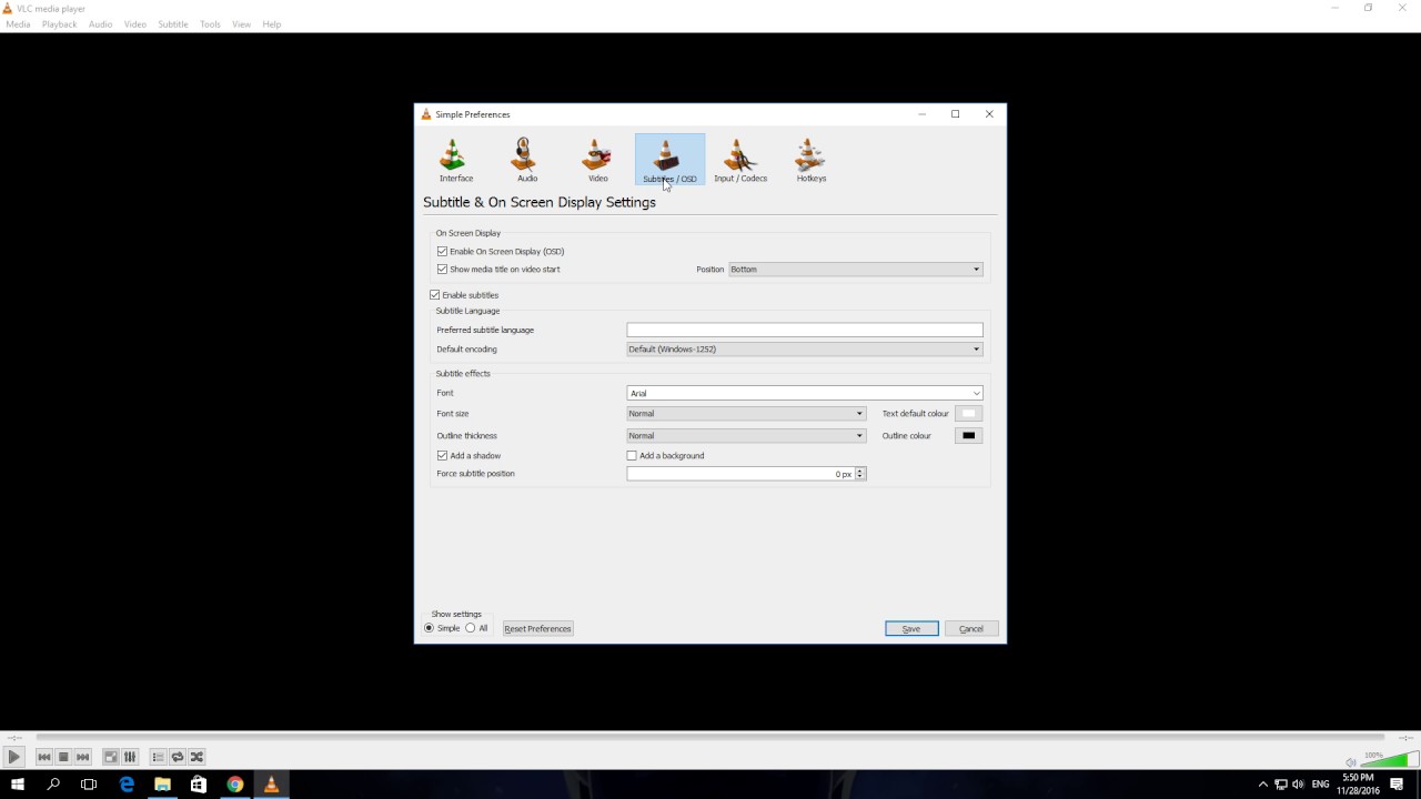 How To Change Subtitle Text Color In VLC - YouTube