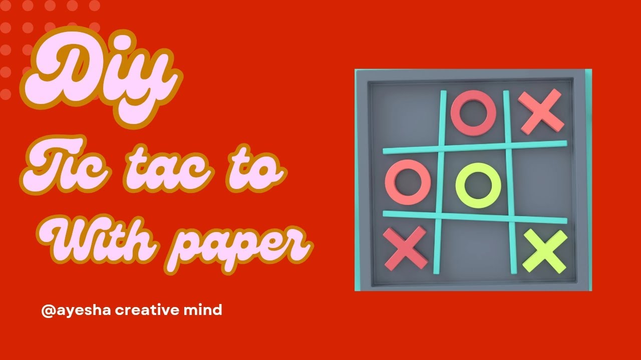 DIY tic-tac-toe with cardboard - YouTube