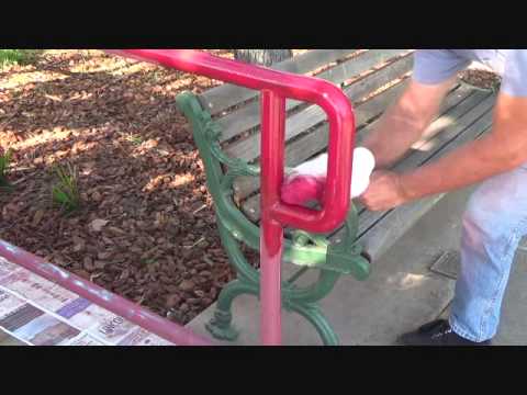 Painting a hand rail with a paint mitt?!! - YouTube