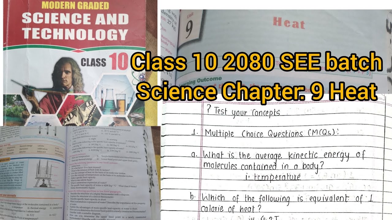 Science Notes | Class 10 2080 | Chapter 9: Heat | Part 1 | SEE 2080 ...