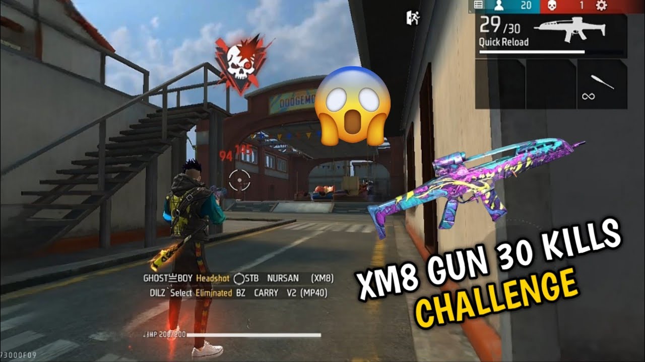 XM8 GUN 30 Kills Challenge 😮 | Garena Free fire | Real Gamers ☺️ - YouTube