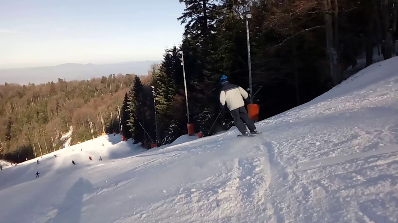 Snowblading on Red Slope (Crveni spust), Sljeme, Croatia 23rd December ...