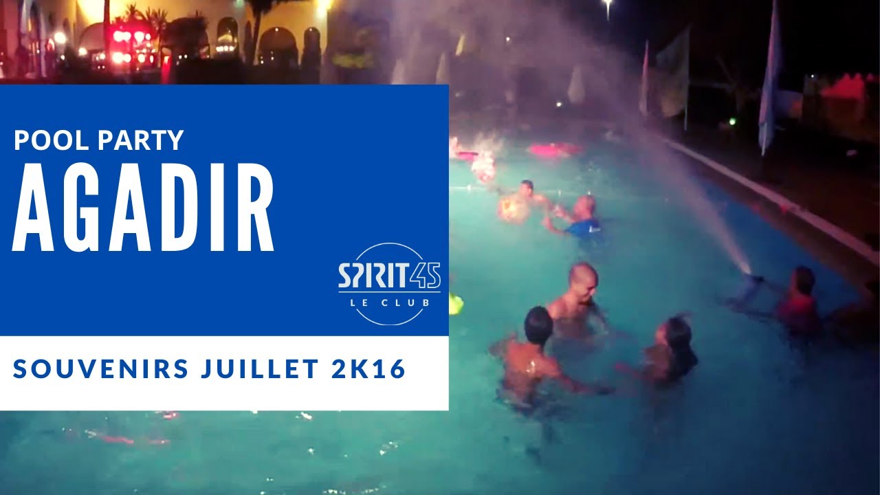 Agadir Club Med Pool Party Souvenirs Party Pool - YouTube