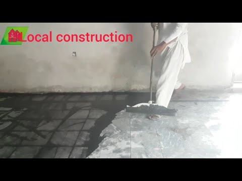 Marble floor filling technique | cemnt black powder liqued | - YouTube