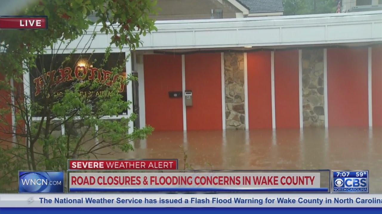 CBS NC coverage of flooding in Wake County - YouTube
