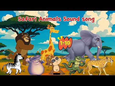 ABC Safari Animals Sounds Song for kids | Learn Animal names and sounds | Learn numbers and counting