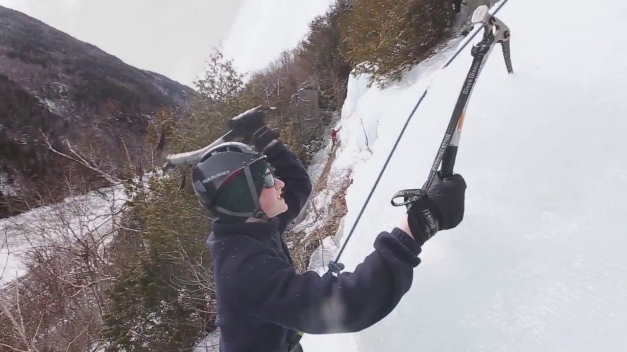 Scouts Ice Climbing at Summit High Adventure Base in New York - YouTube
