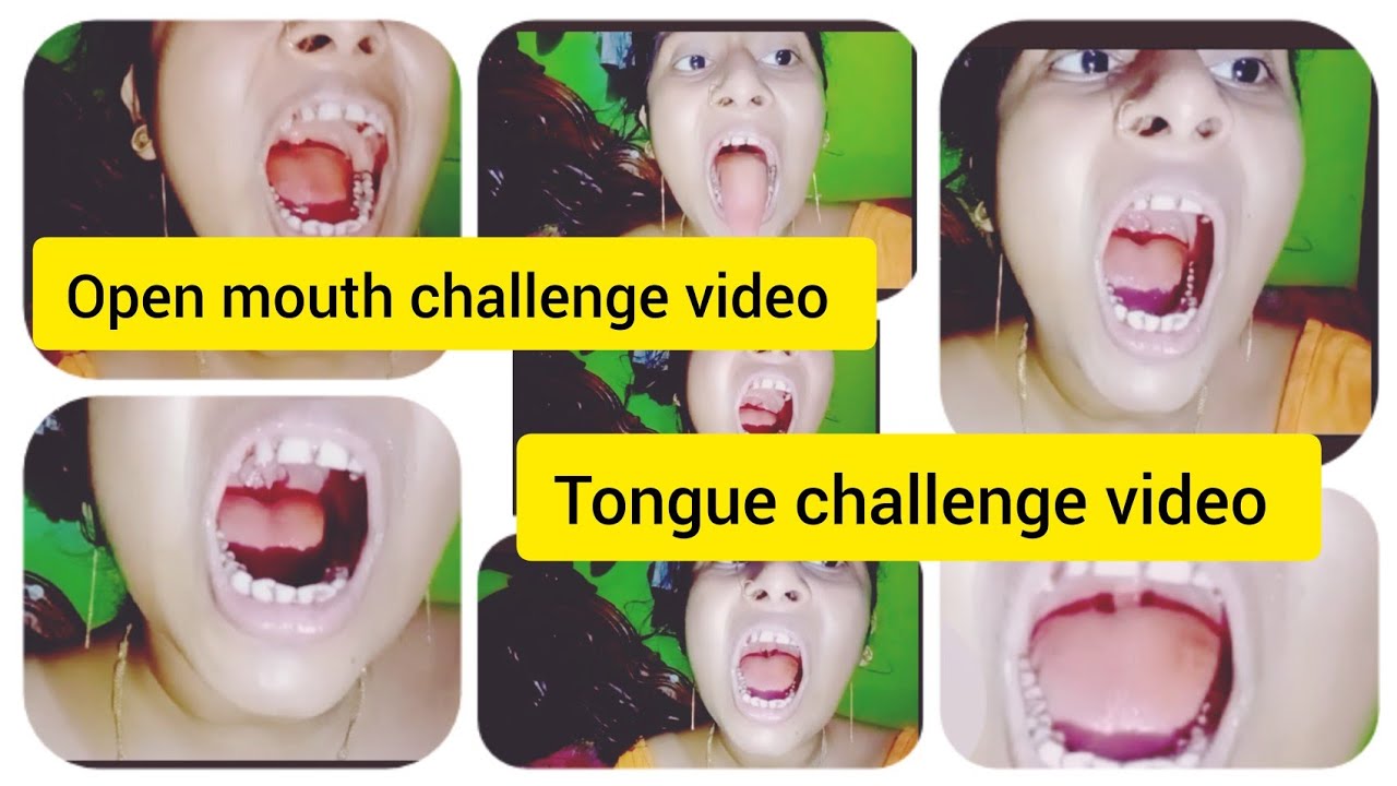 tongue👅challenge video//open mouth 👄challenge video #shortvideo # ...
