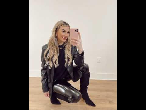 Elegant collections of latex & faux leather leggings pants outfits for women's// stylish leather