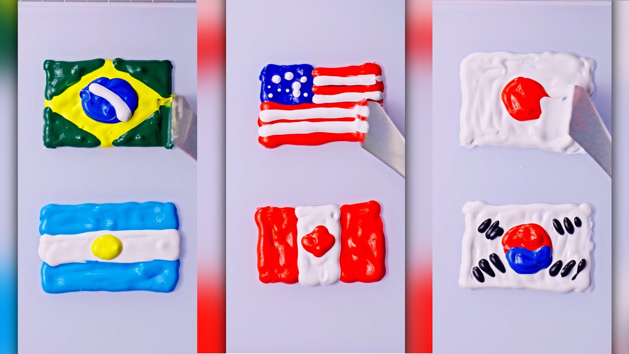 Which is the best flag color? Satisfying Color Mixing - YouTube