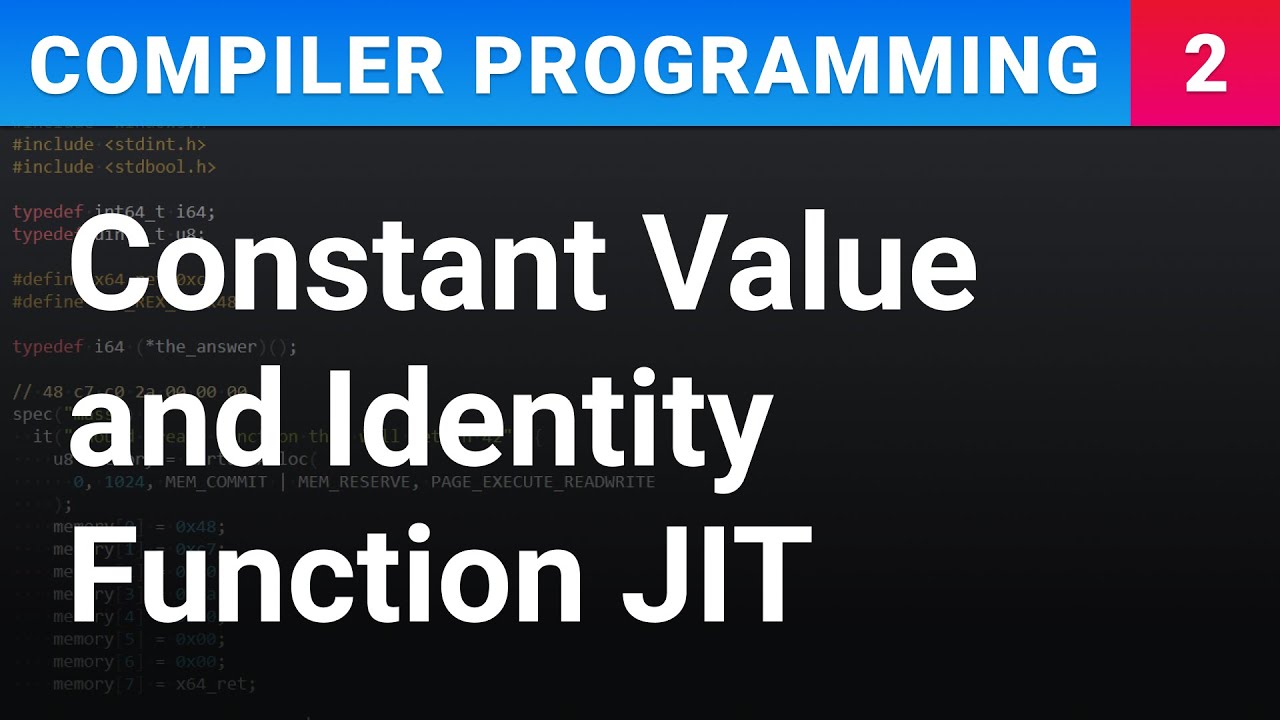 Constant Value Function Factory And Identity Function Jit Compiler 9171