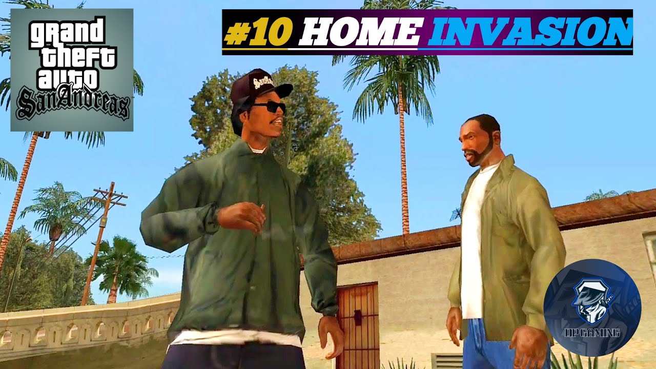 GTA SAN ANDREAS || MISSION #10 || HOME INVASION MISSION || GTA SA ...