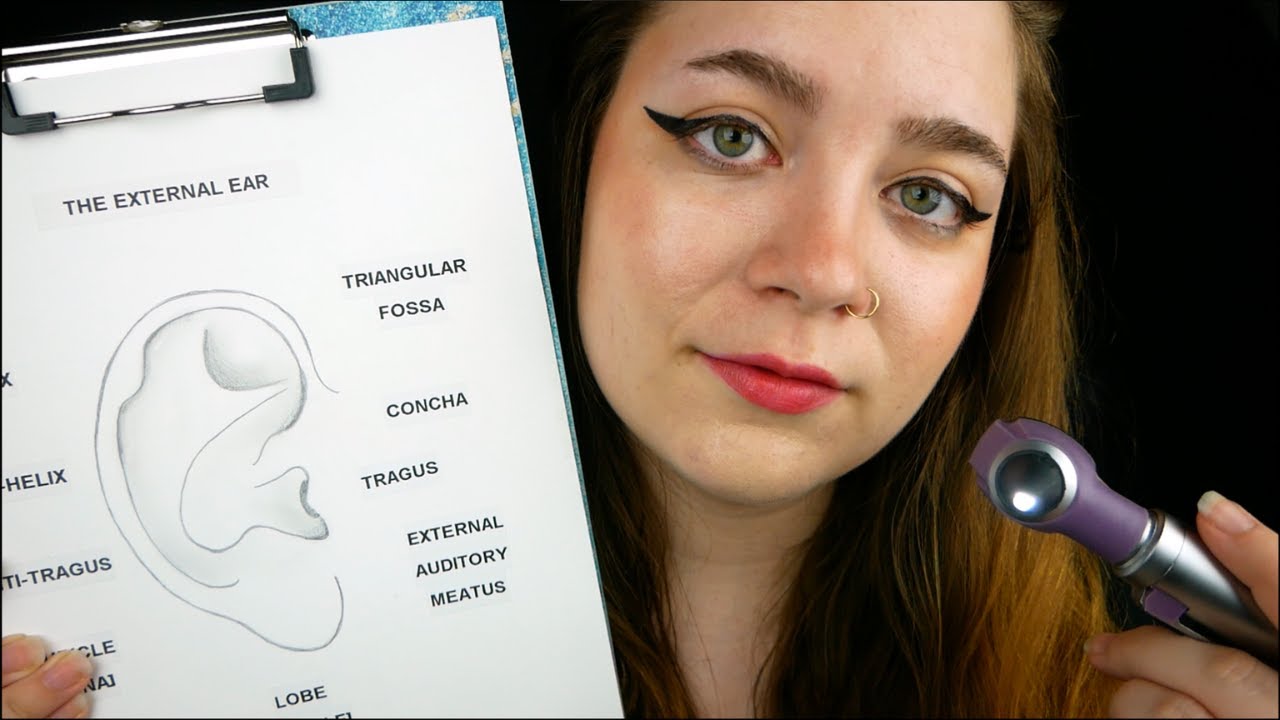 The Most Detailed Ear Examination (Otoscope, Overexplaining, Palpation ...