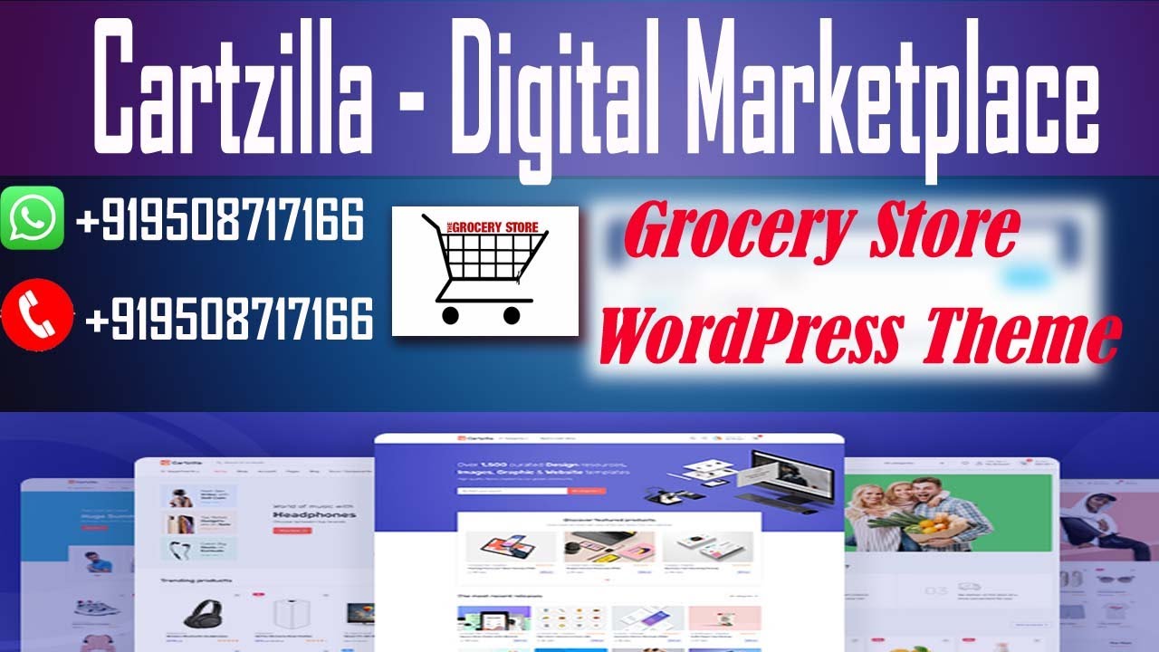 Cartzilla Digital Marketplace & Grocery Store WordPress Theme - YouTube
