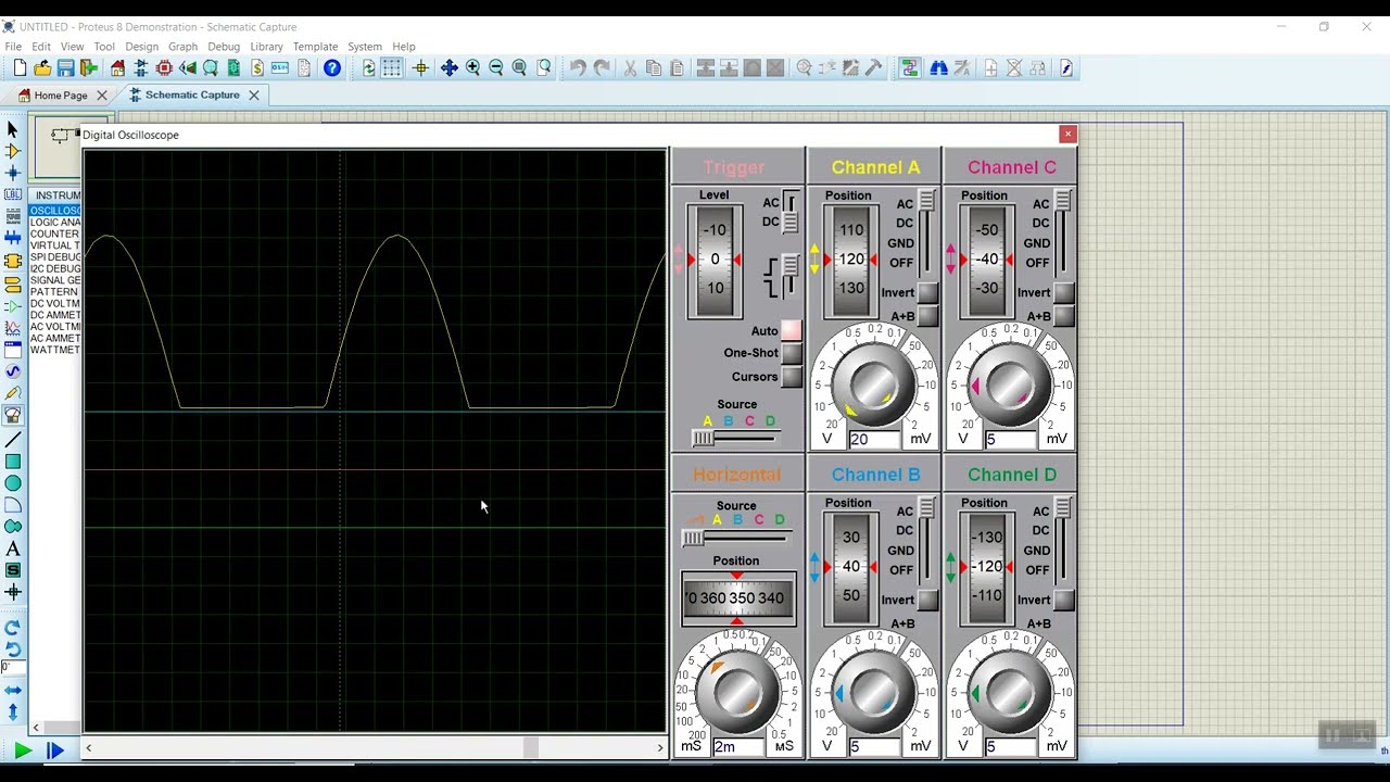 Half Wave Rectifier Proteus - YouTube