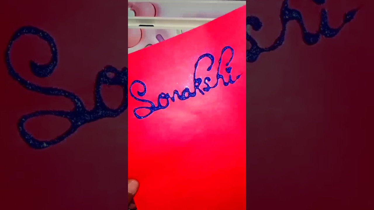Sonakshi name art's #shorts #callligraphy #viral - YouTube