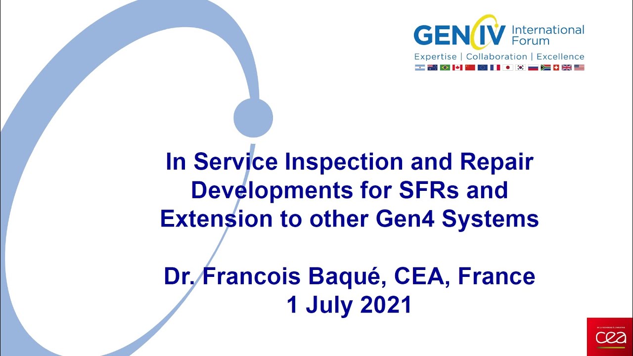 Webinar 54: In Service Inspection and Repair Developments for SFRs ...