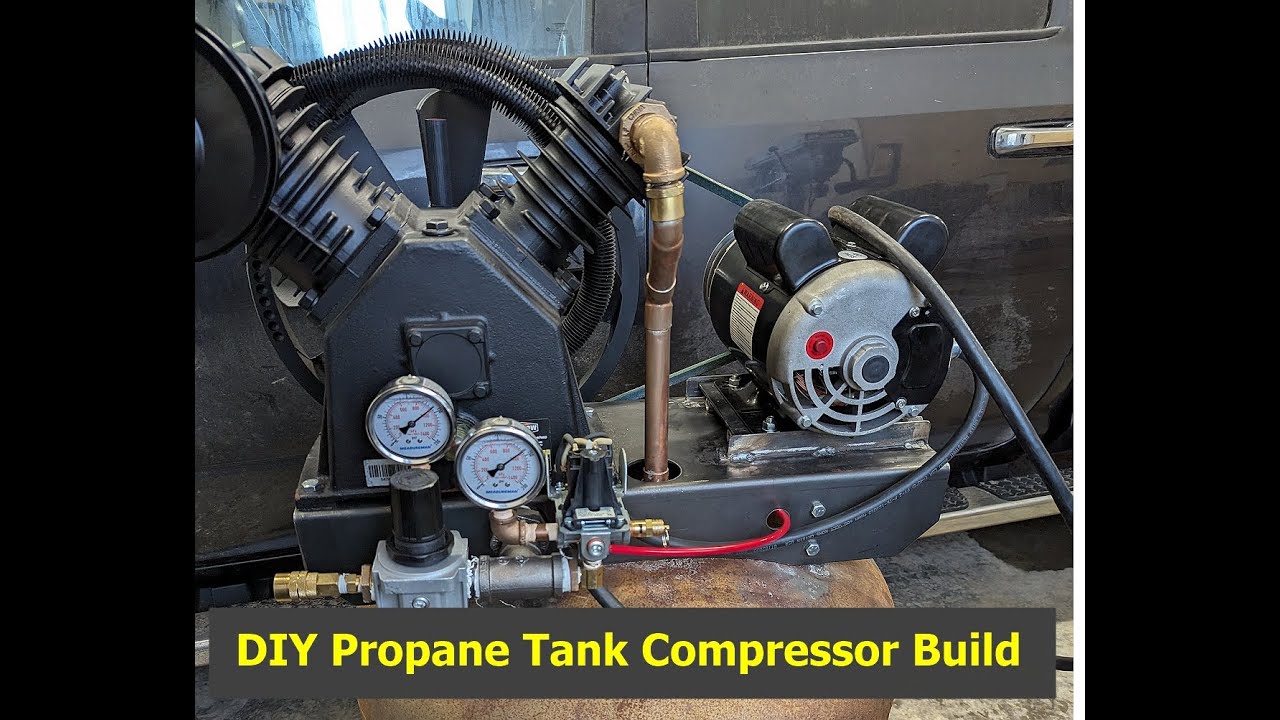 DIY Compressor Build Using a Harbor Freight Pump a Vevor 5HP Motor and ...