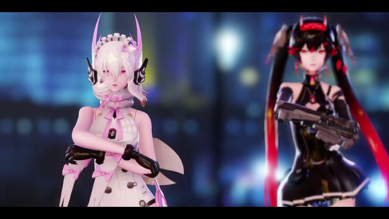 [Punishing Gray Raven][MMD] Lucia x Liv - Chocolate Cream - YouTube