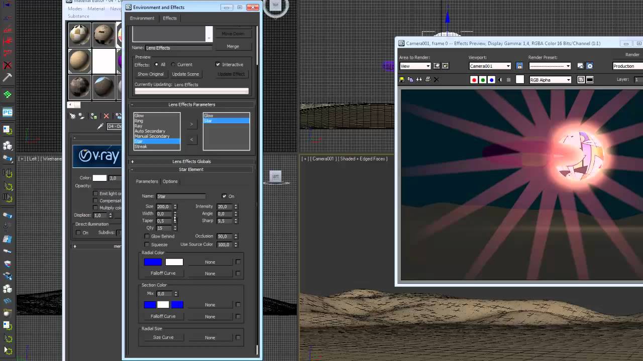 Glow 3d max effects y vray - YouTube