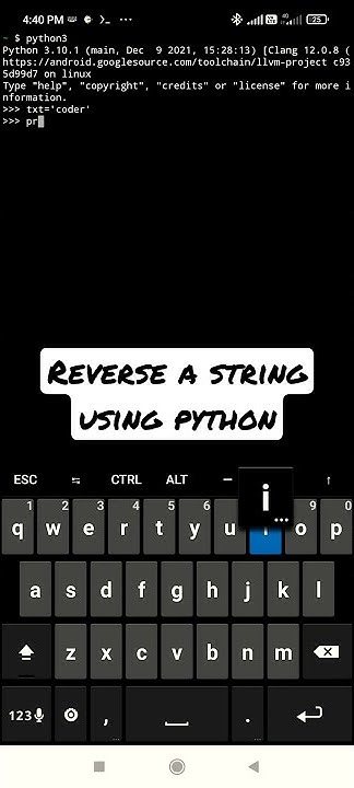 Reverse A String Using Python Pythontermux Learnpython Pythontamil Programmer
