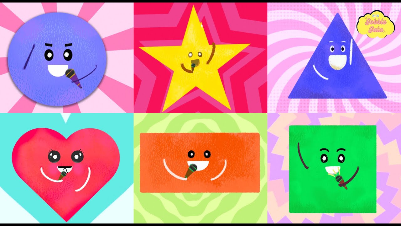Laugh and learn Shapes and Colors | KidsGobbleGala - YouTube