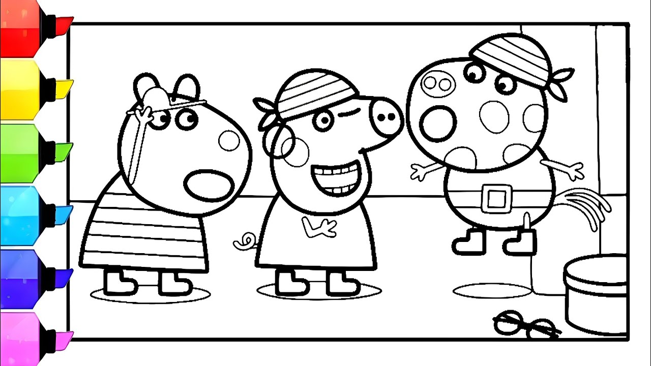 Peppa Pig Coloring Book || Peppa Pig Drawing, Painting and Coloring ...