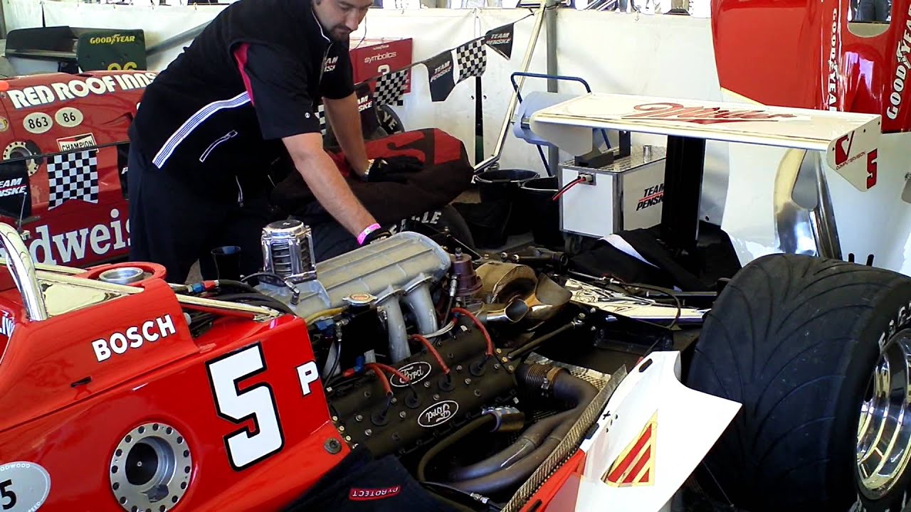 Goodwood Festival of Speed 2011 March Cosworth 85C Indycar Engine Start ...