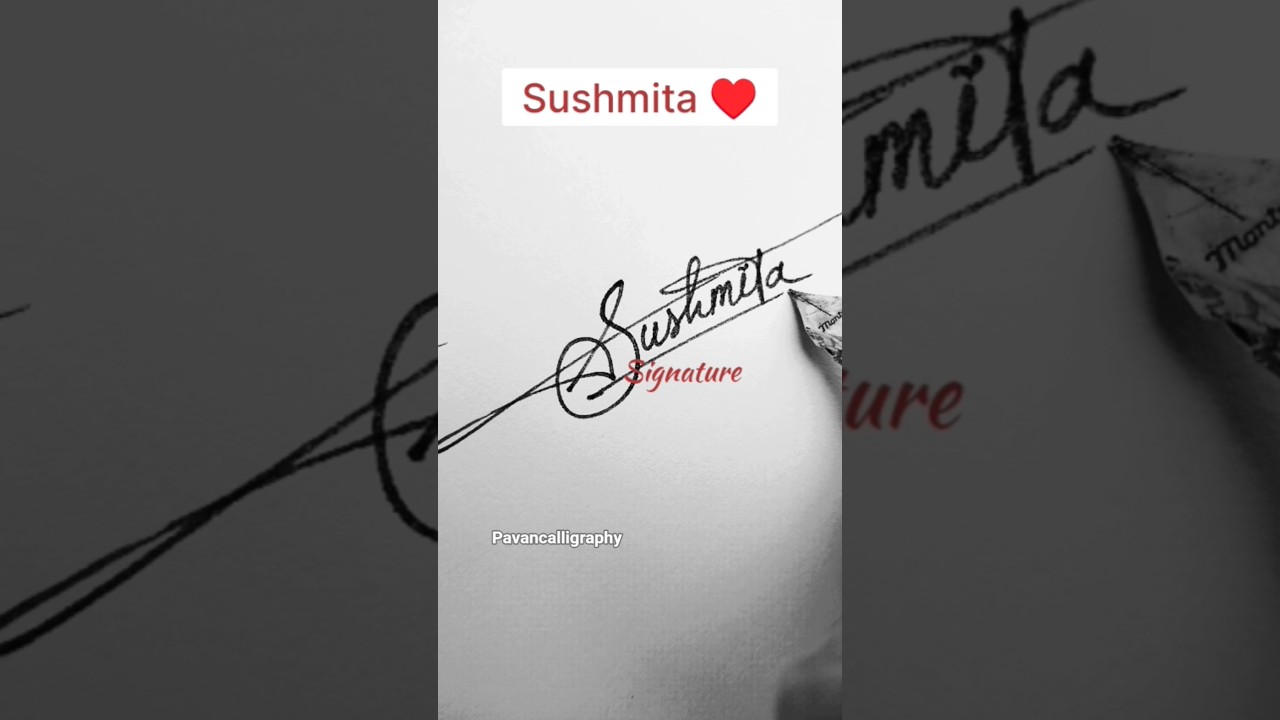 Sushmita Sen name signature ♥️ #short - YouTube
