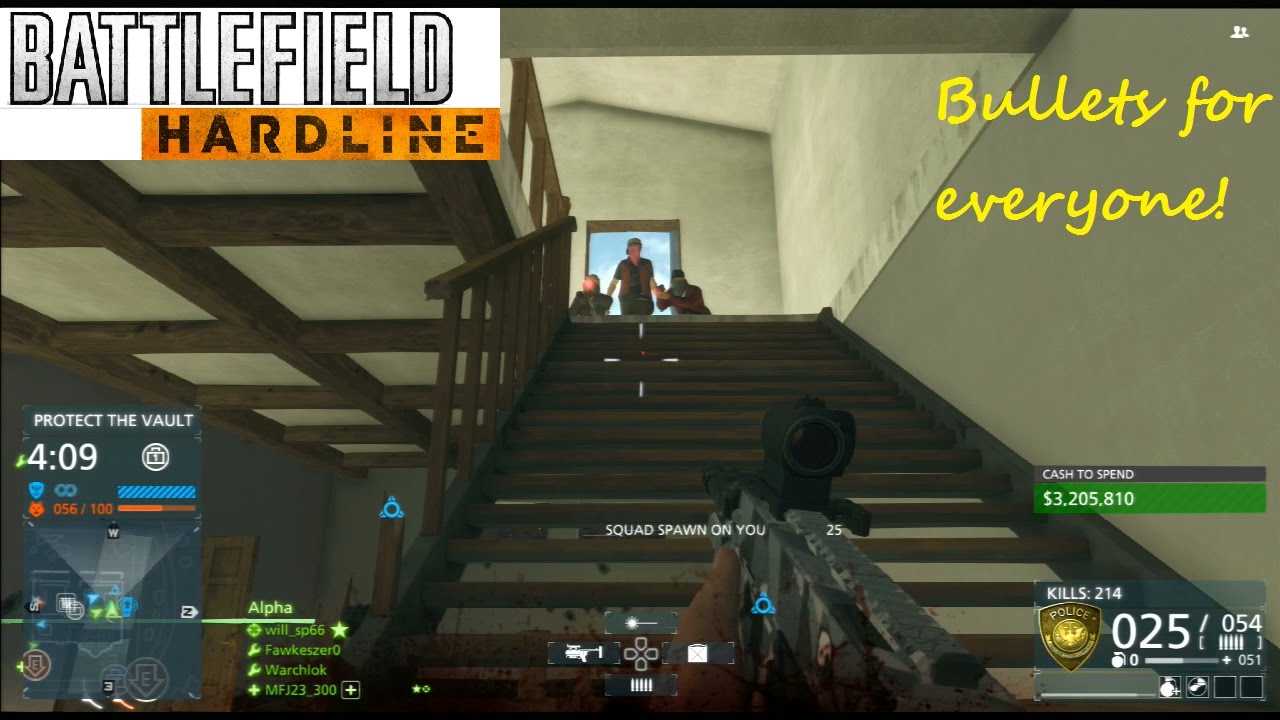 Battlefield Hardline PS3 Multiplayer - Bullets for everyone! - YouTube